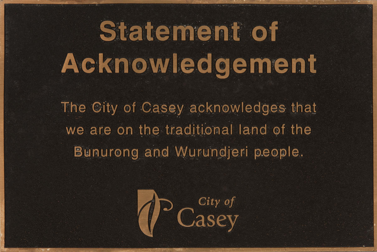 Plaque, Statement of Acknowledgement, from the Wall of Global ...